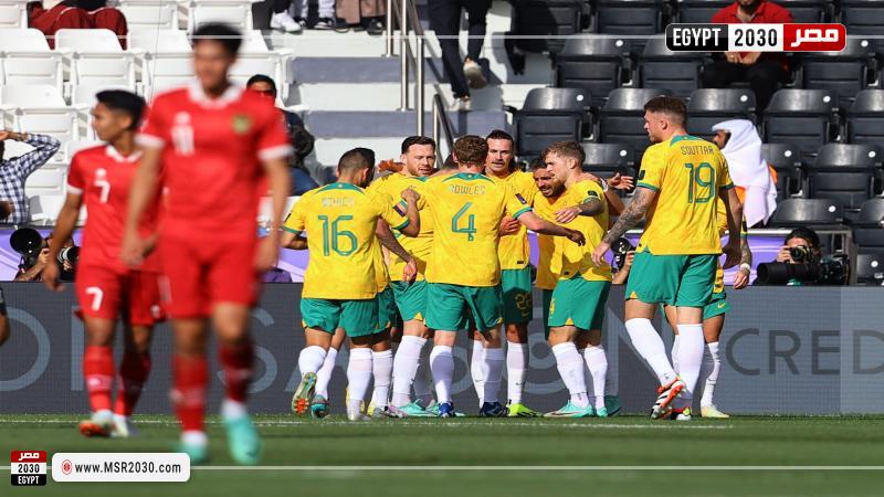 منتخب أستراليا يكتسح إندونيسيا برباعية في كأس أمم آسيا 2023 الرياضة