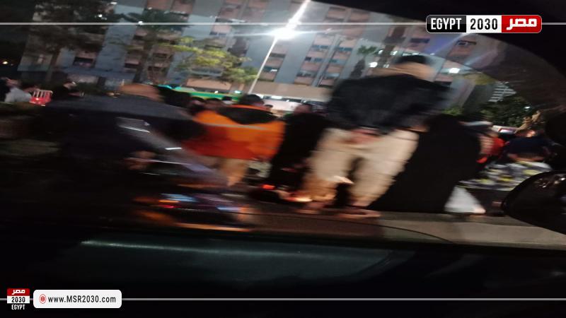 إصابة شخصين صدمتهما سيارة أثناء عبورهما الطريق أمام نادى الزمالكl صور